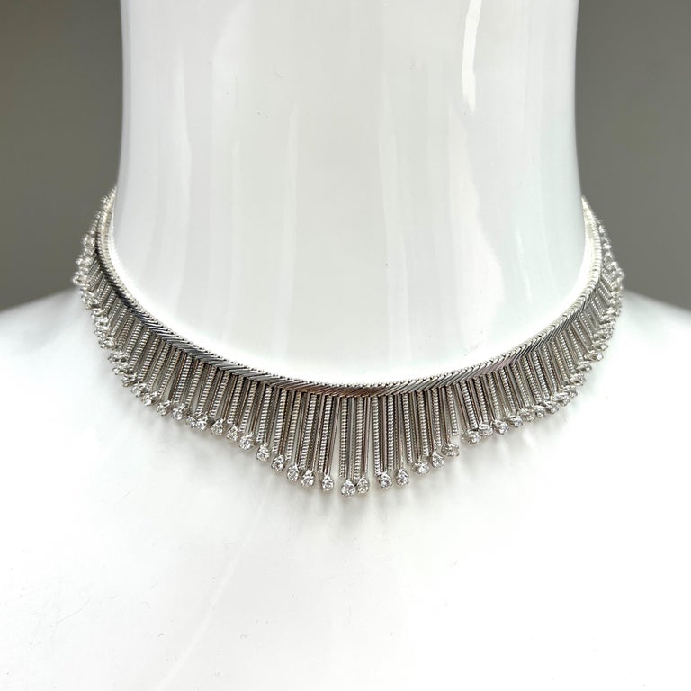 Diamond Fringe Necklace For Sale at 1stDibs