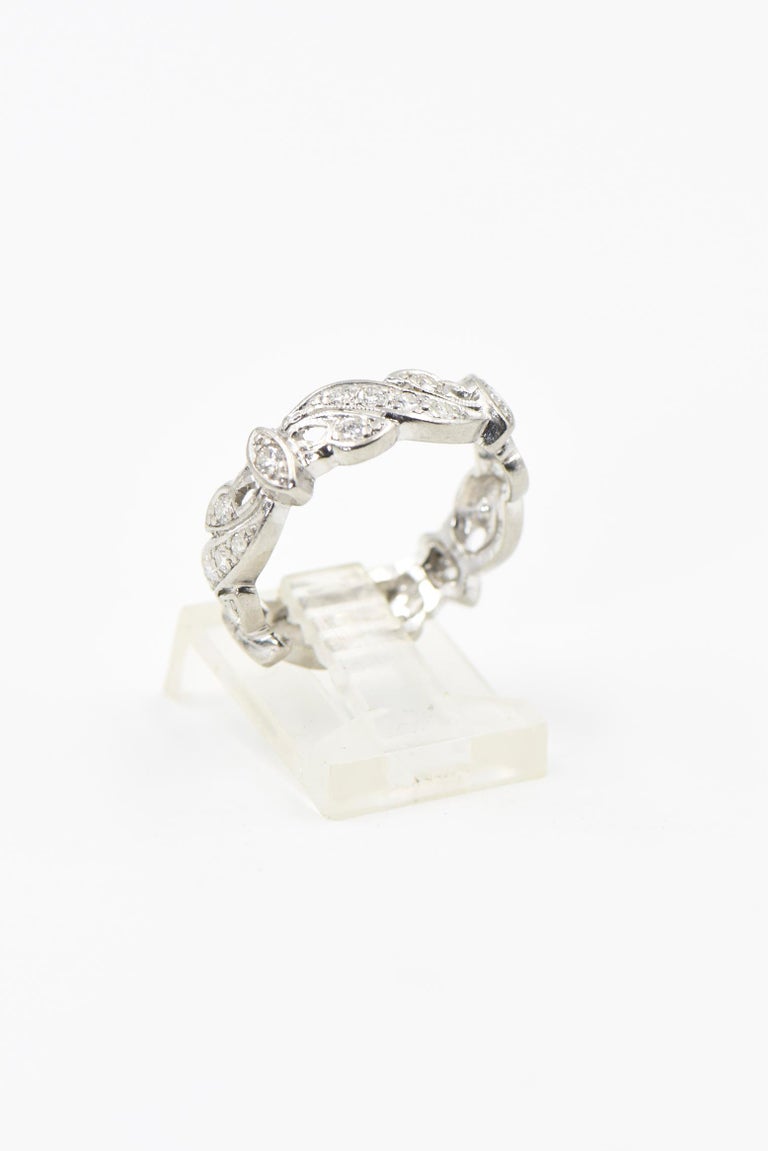 Diamond Garland Platinum Eternity Band at 1stDibs | garland eternity band