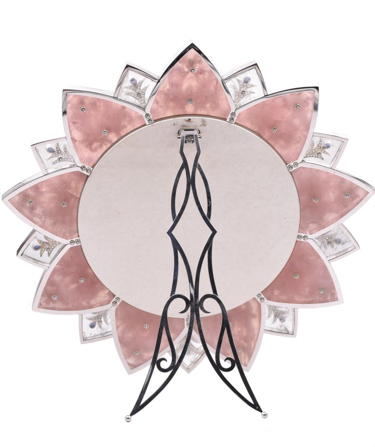 Exquisite Diamond, Gemstone and Quartz Mirror/Picture Frame For Sale at ...