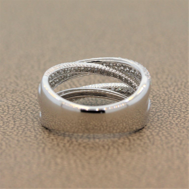 Diamond Gold Bridge Band Ring at 1stDibs