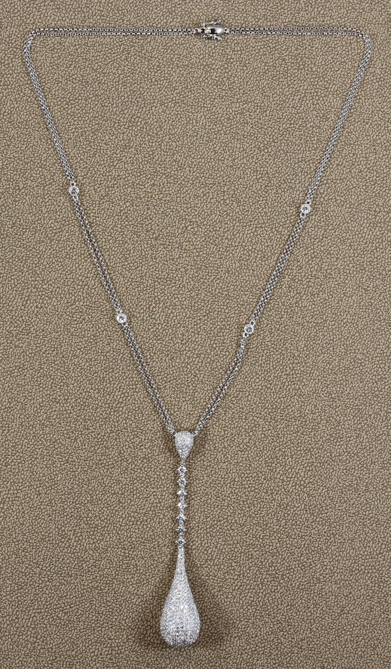 Diamond Gold Cascade Necklace at 1stDibs