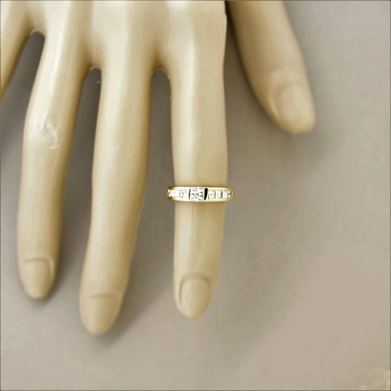 Diamond Gold Channel-Set Band Ring For Sale at 1stDibs