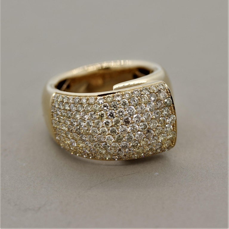 Diamond Gold Cocktail Ring For Sale at 1stDibs