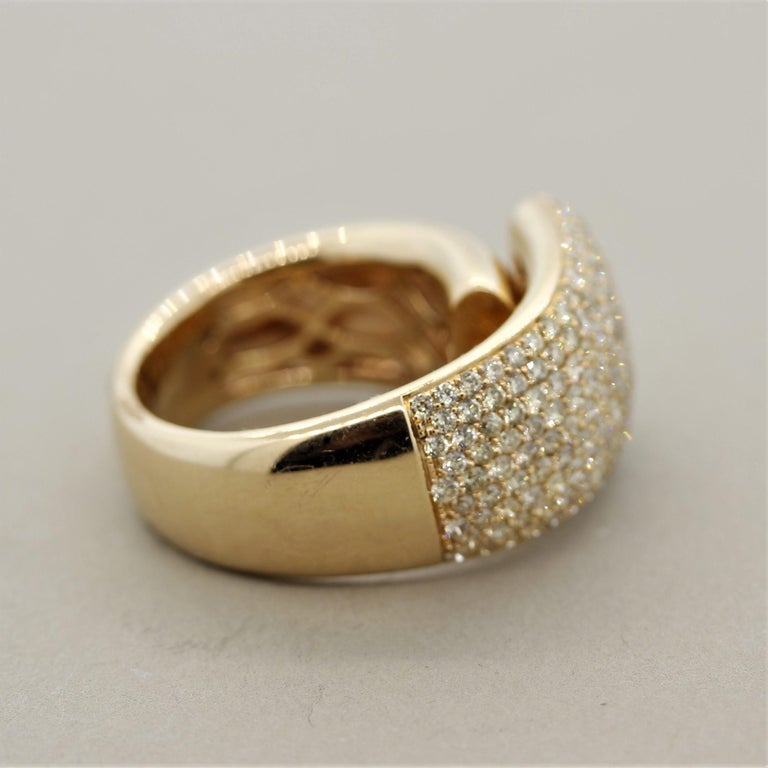 Diamond Gold Cocktail Ring For Sale at 1stDibs