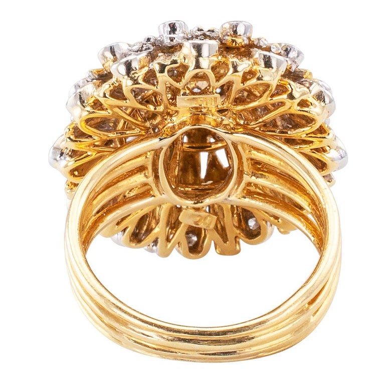 Diamond Gold Cocktail Ring at 1stDibs | gold cocktail rings