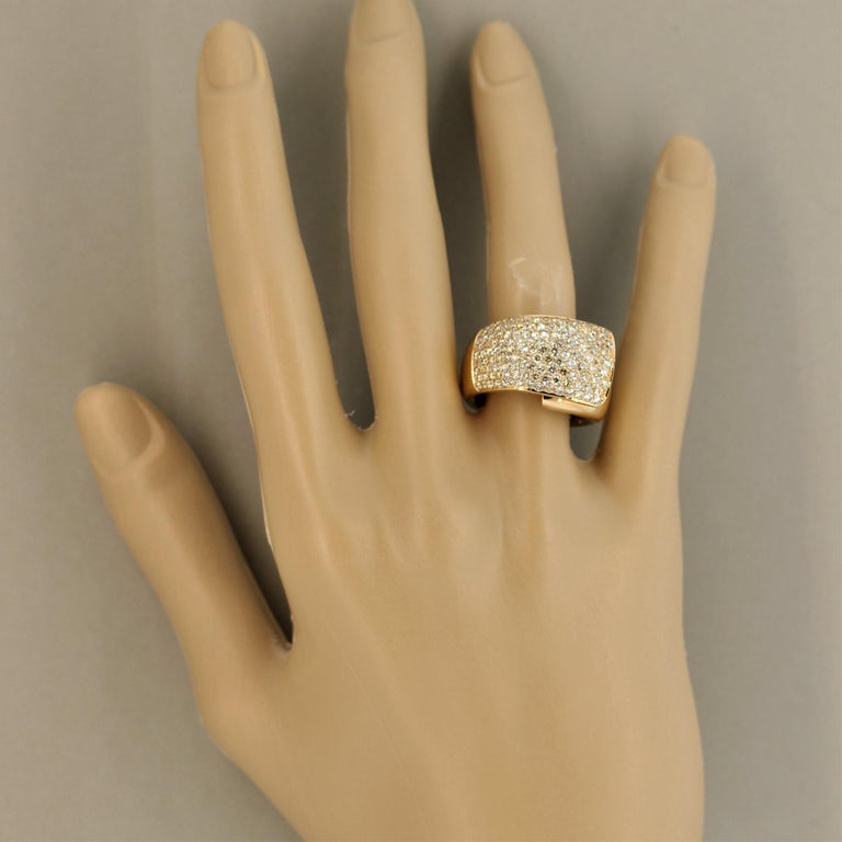 Diamond Gold Cocktail Ring For Sale at 1stDibs
