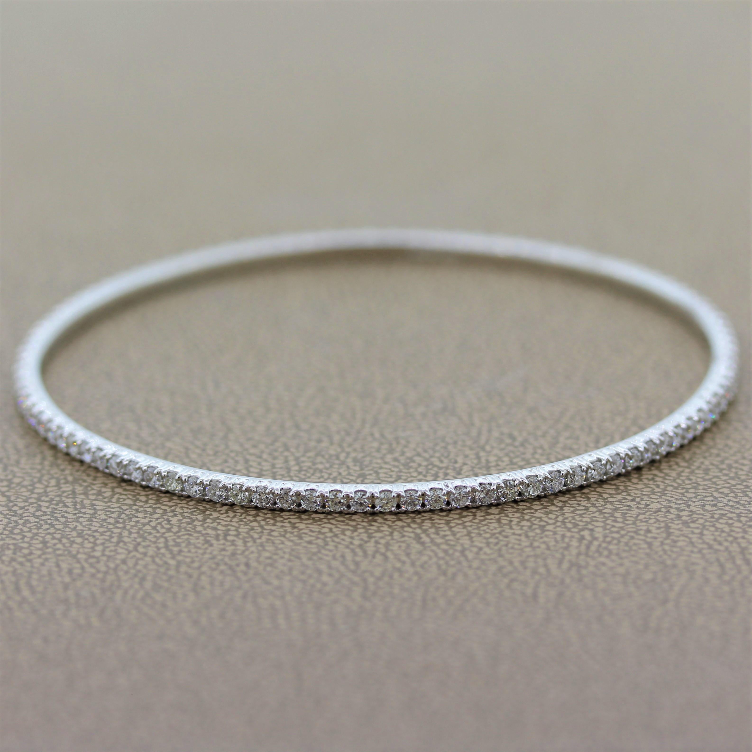 Diamond Gold Eternity Bangle at 1stDibs