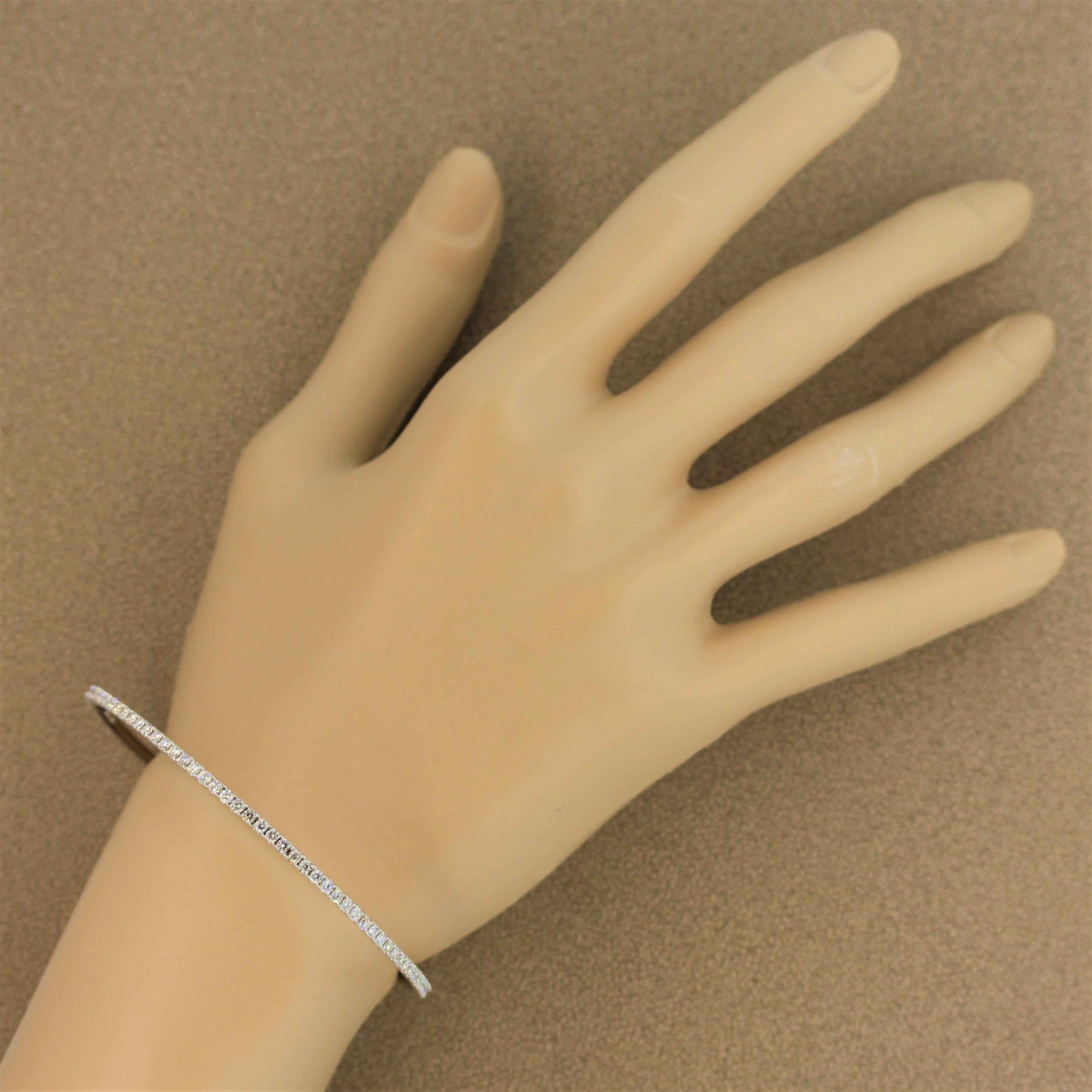 Diamond Gold Eternity Bangle at 1stDibs