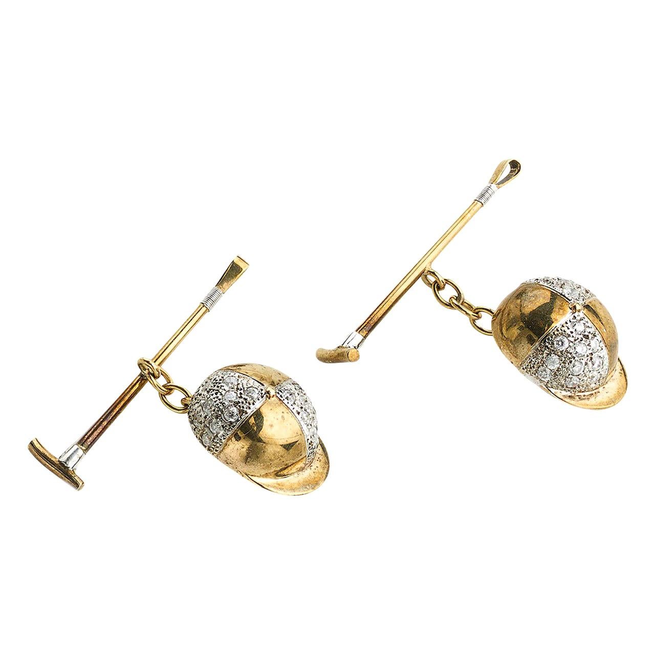Rough Gold Cufflinks For Sale at 1stDibs