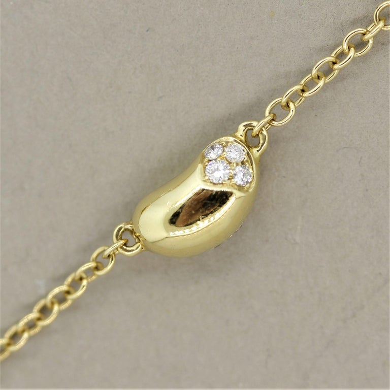 Diamond Gold Nugget Chain Necklace at 1stDibs