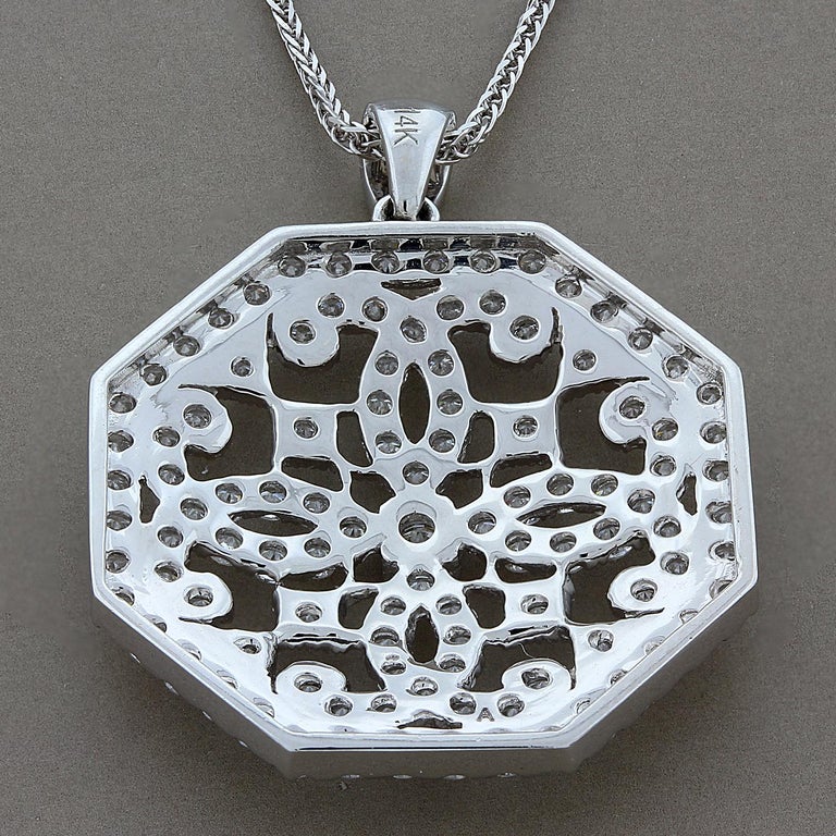 Diamond Gold Octagon Pendant For Sale (Free Shipping) at 1stDibs