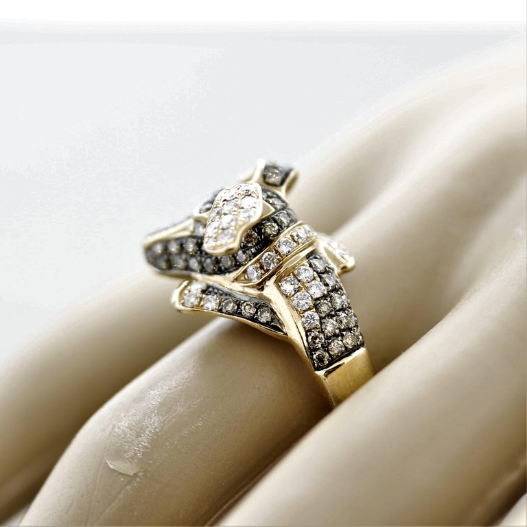 Diamond Gold “Puppy-Dog” Ring For Sale at 1stDibs