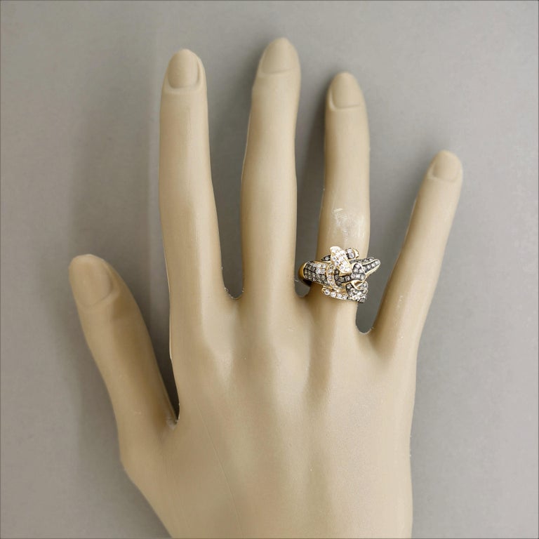 Diamond Gold “Puppy-Dog” Ring For Sale at 1stDibs
