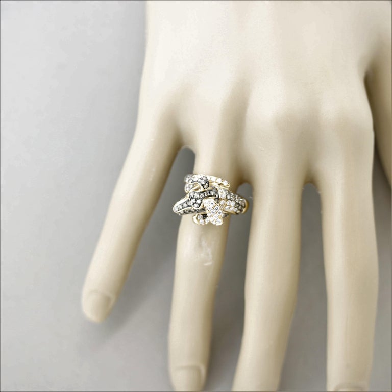 Diamond Gold “Puppy-Dog” Ring For Sale at 1stDibs