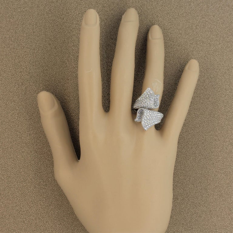 Diamond Gold Ribbon Ring For Sale (Free Shipping) at 1stDibs | diamond ...