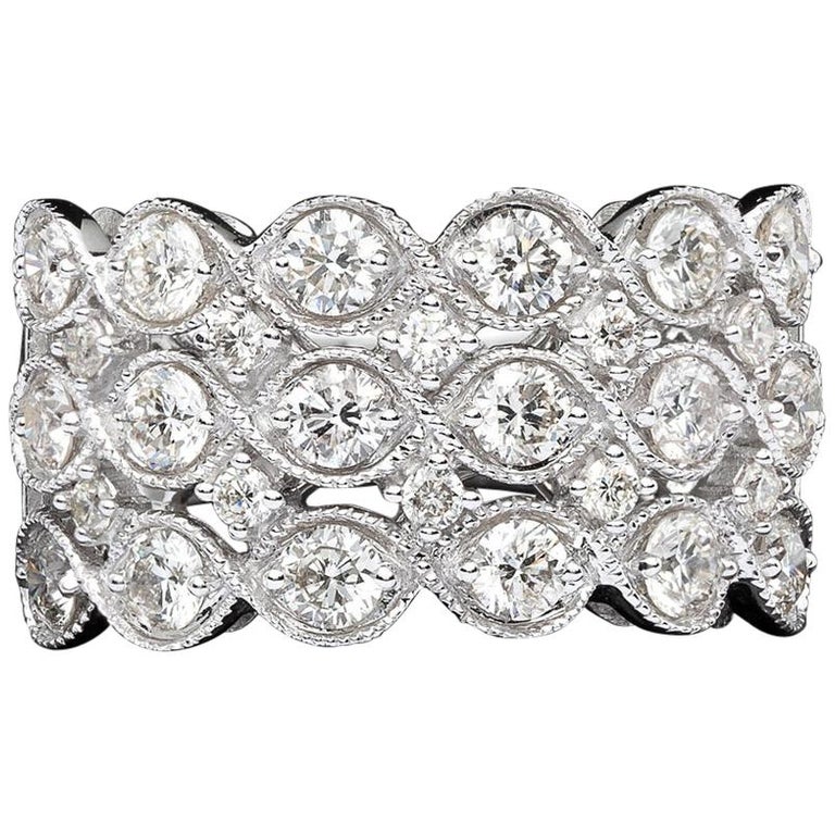 Diamond and Gold "Triple Stacked" Ring For Sale at 1stDibs