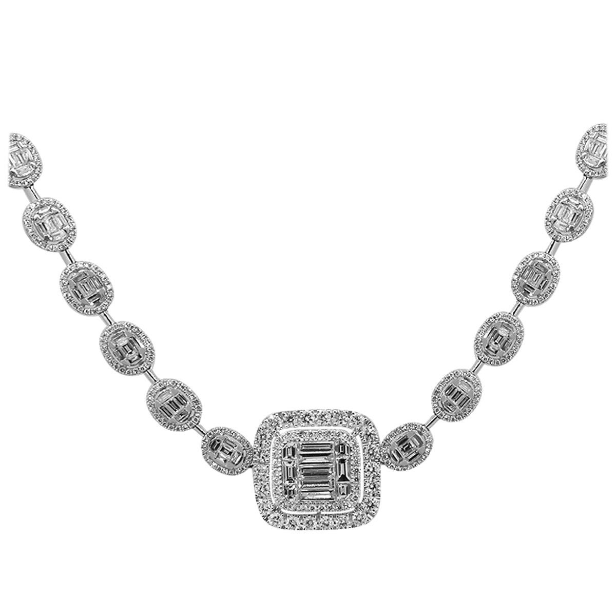 Halo Diamond Necklace For Sale (Free Shipping) at 1stDibs
