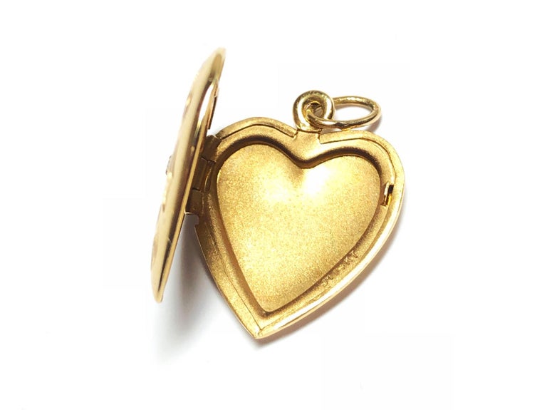 Diamond Heart Locket Pendant at 1stDibs