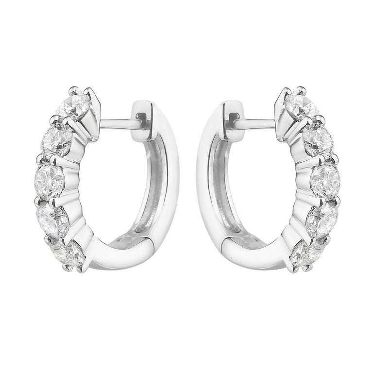 Diamond Hoops For Sale at 1stDibs