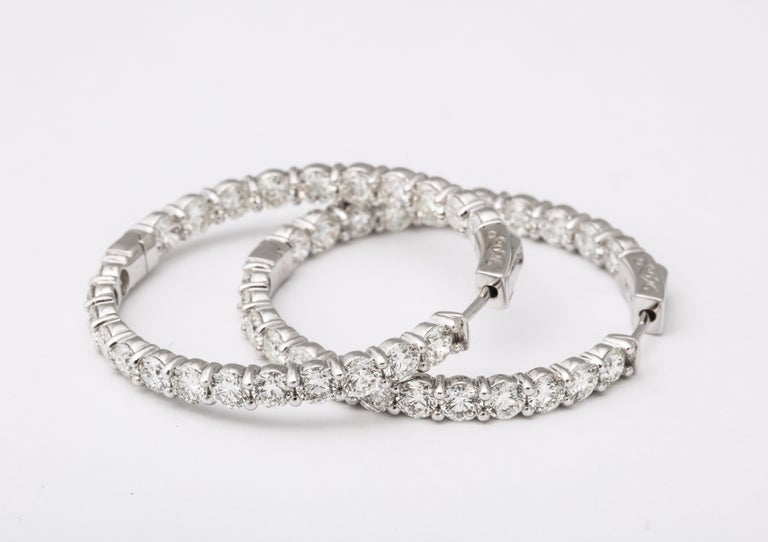 Diamond Hoops For Sale at 1stDibs