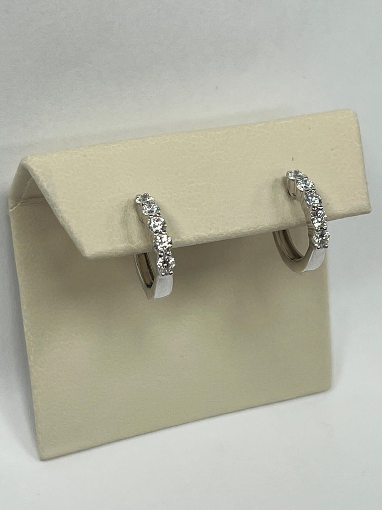 Diamond Hoops For Sale at 1stDibs