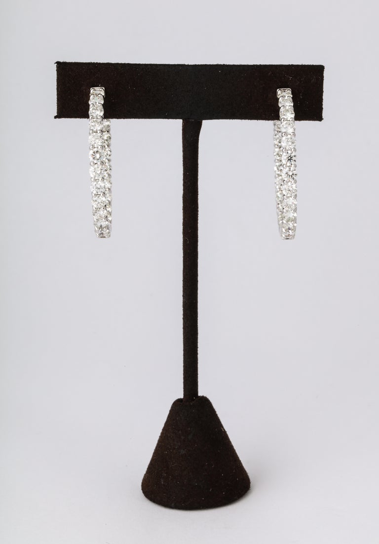 Diamond Hoops For Sale at 1stDibs