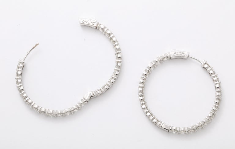 Diamond Hoops For Sale at 1stDibs