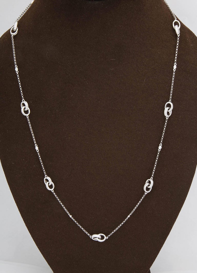 Diamond Infinity Link Diamond by Yard Chain Necklace at 1stDibs