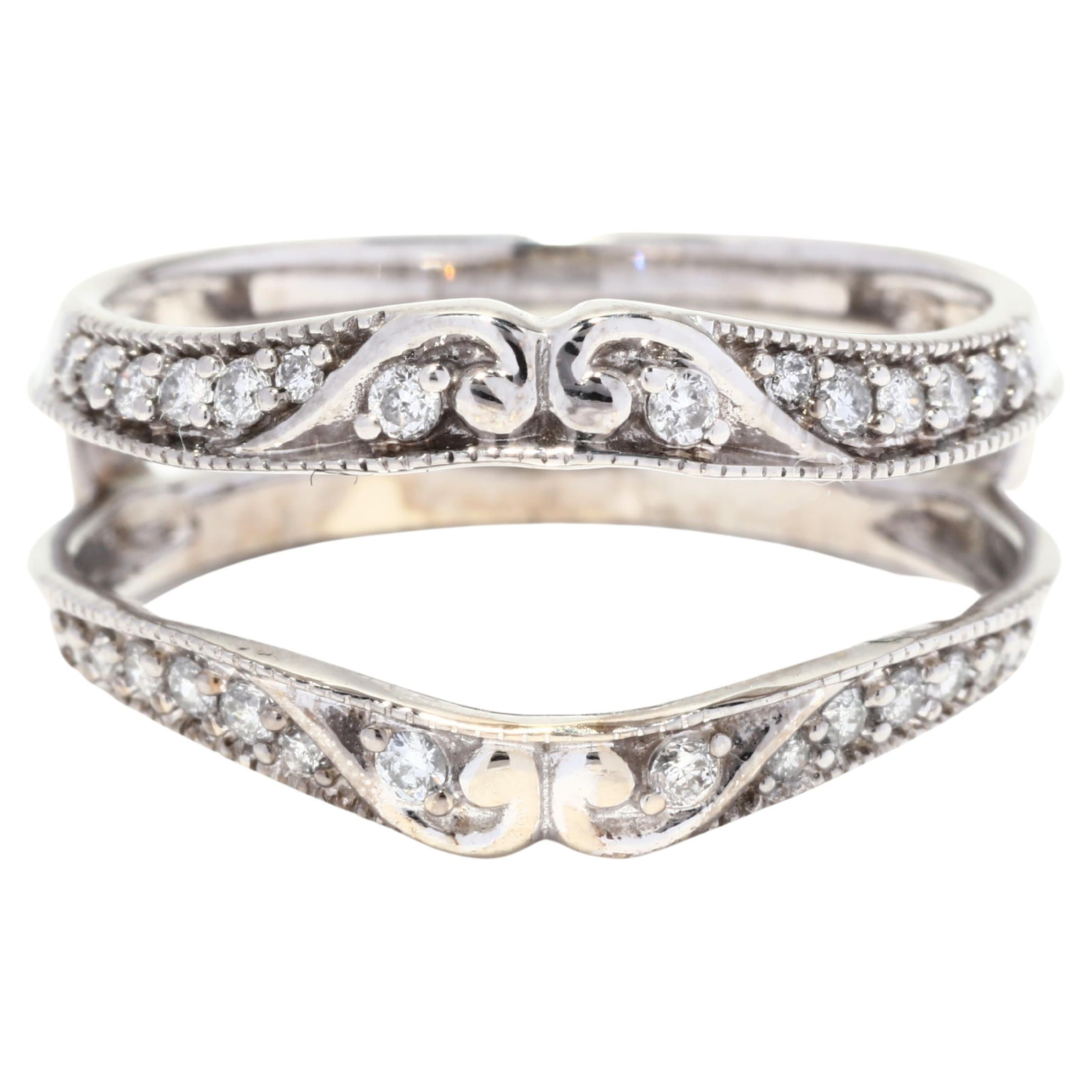 14K White Gold 0.25ct Diamond Enhancer Ring at 1stDibs | 14k ndi, 14k ...