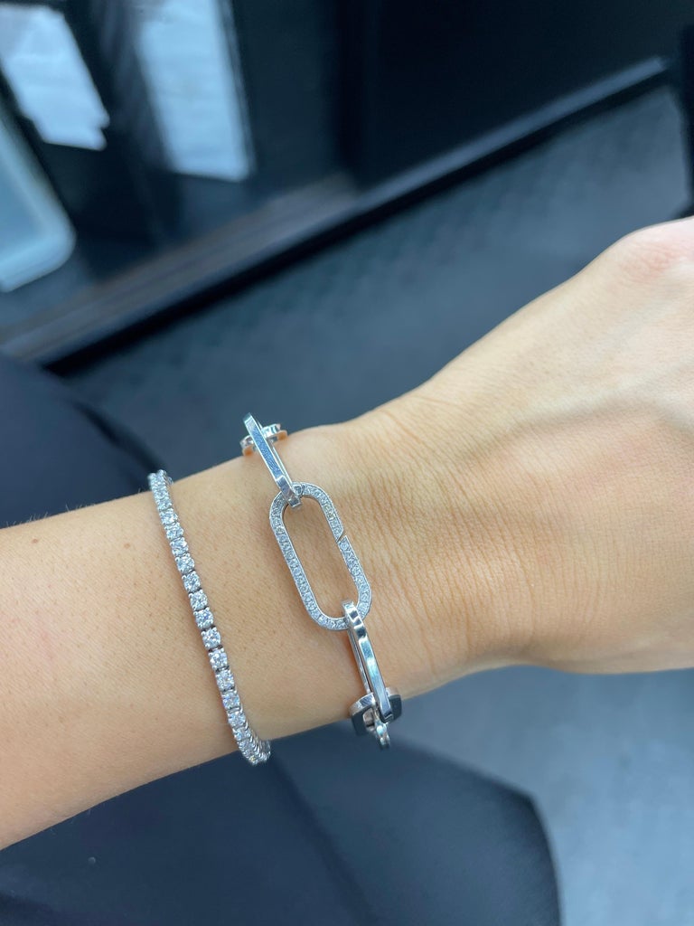 Diamond Link Bracelet For Sale at 1stDibs