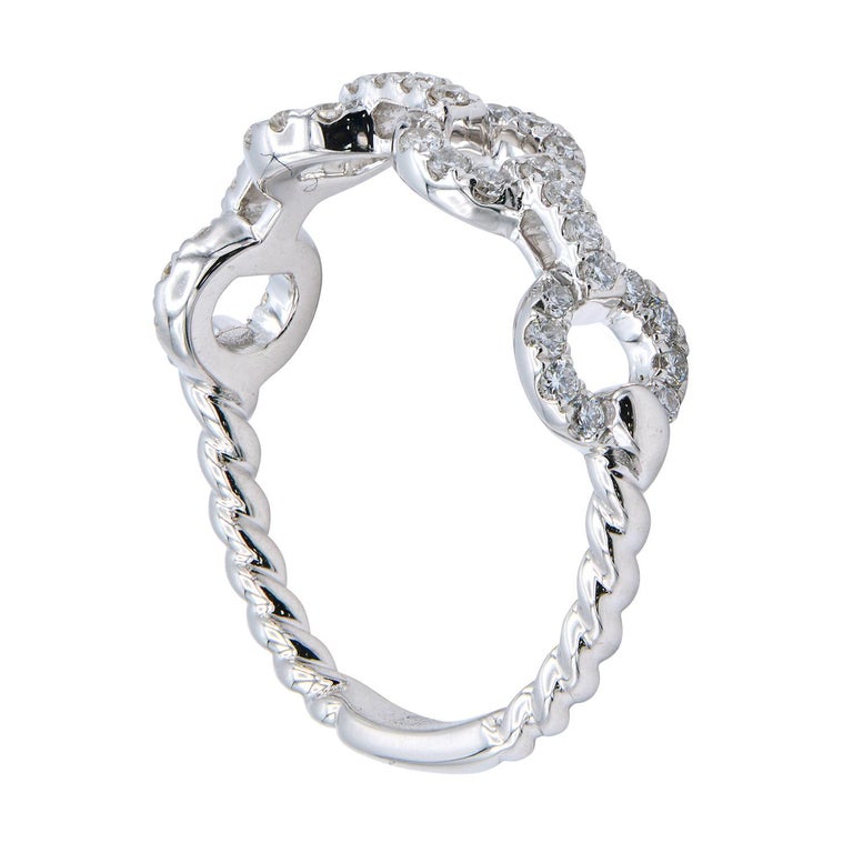 Diamond Link Ring For Sale at 1stDibs