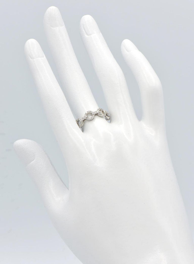 Diamond Link Ring For Sale at 1stDibs