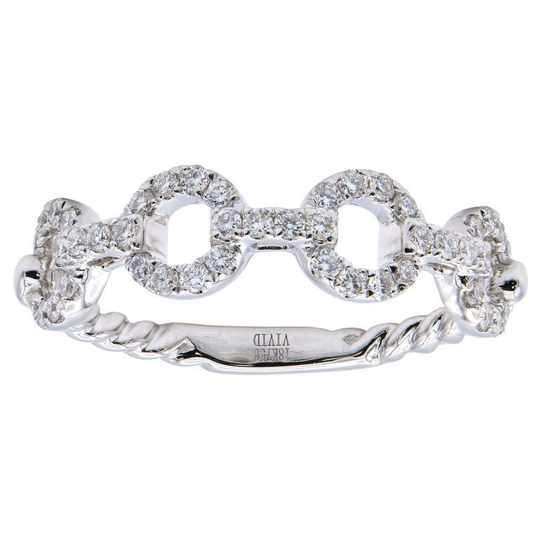Diamond Link Ring For Sale at 1stDibs