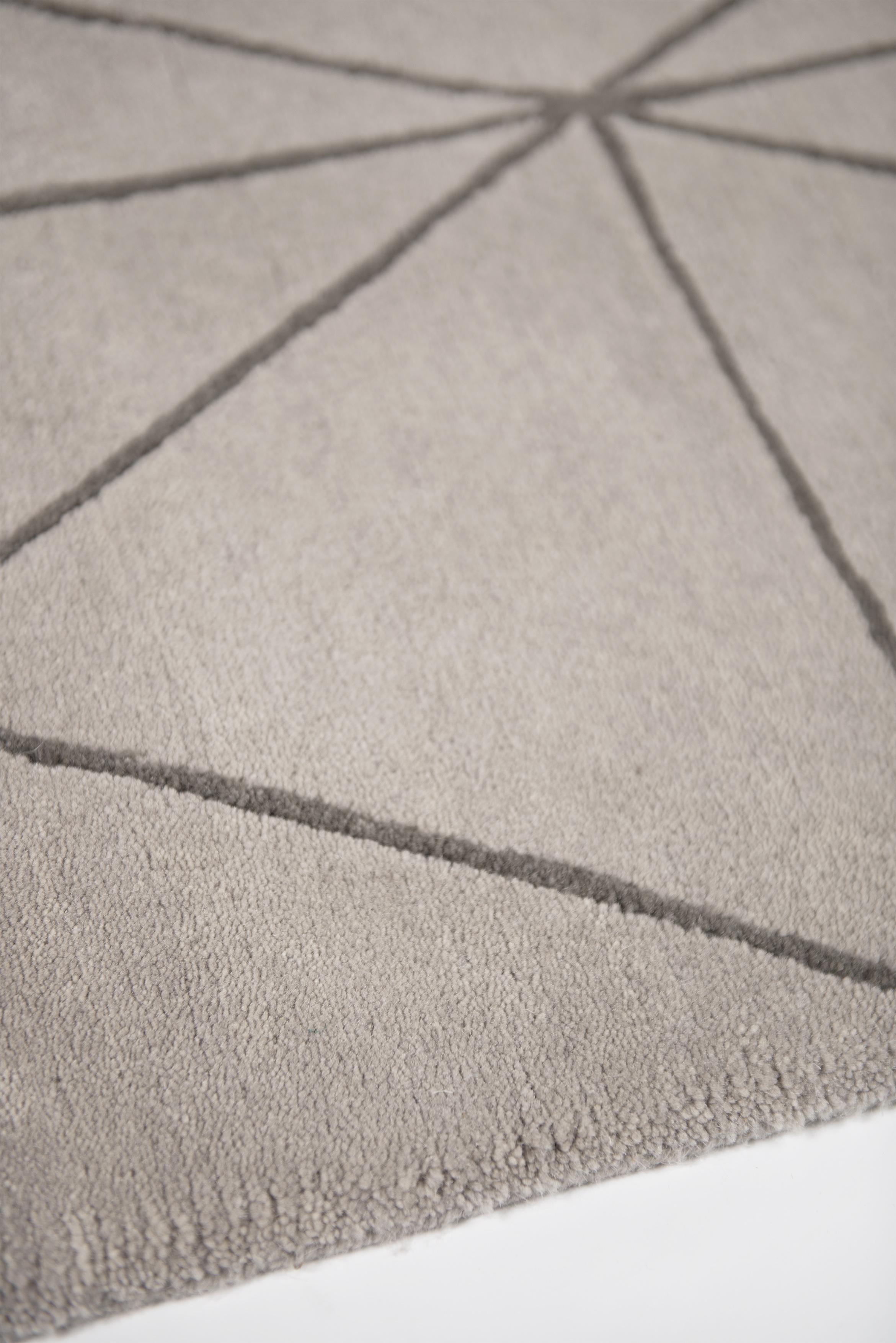 Diamond Maze Grey Hand-Knotted 10x8 Rug in Wool by The Rug Company For ...