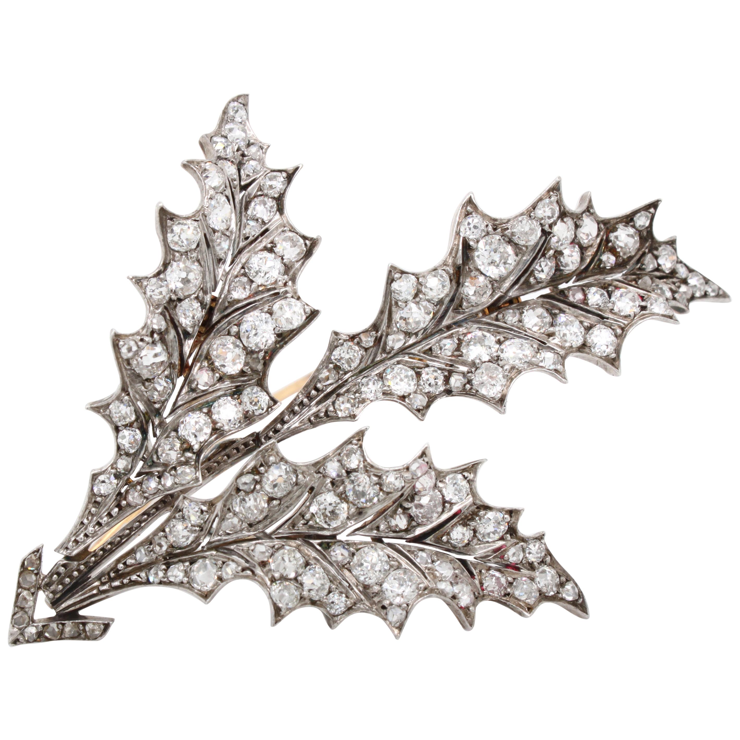 Mistletoe Brooch Attributed to Vever for Lalique at 1stDibs
