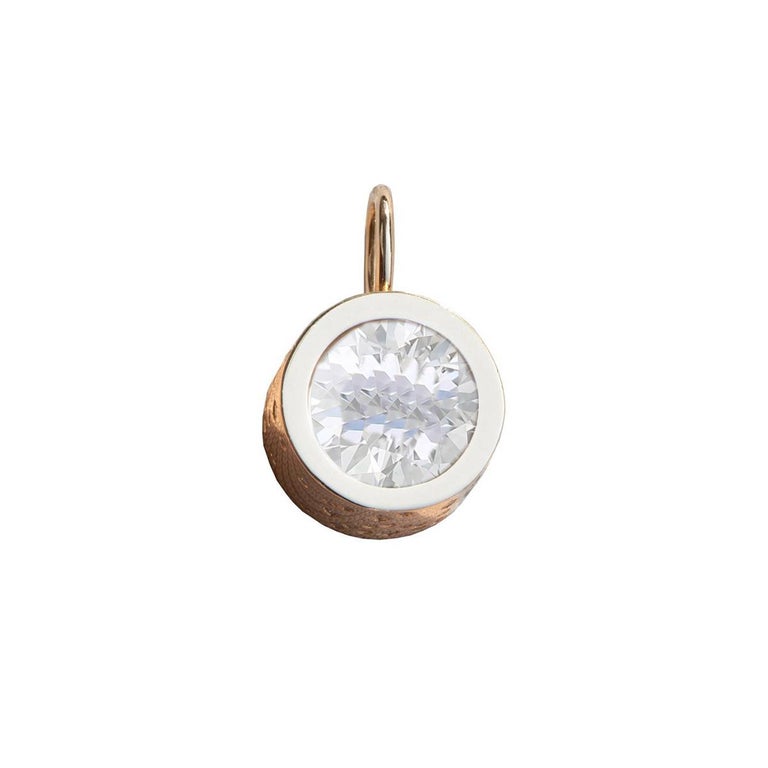 Diamond Moissanite Constellation Pendant 10 Karat Gold For Sale at 1stDibs