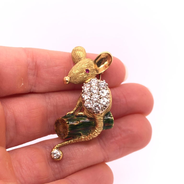 Diamond Mouse Pin at 1stDibs