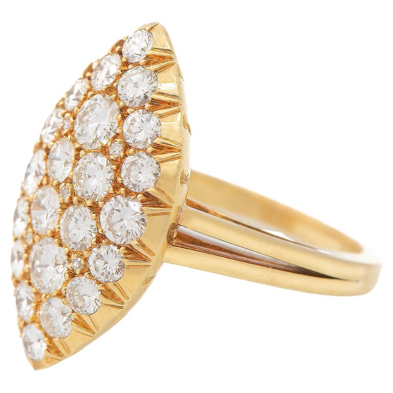 Diamond Navette Ring For Sale at 1stDibs