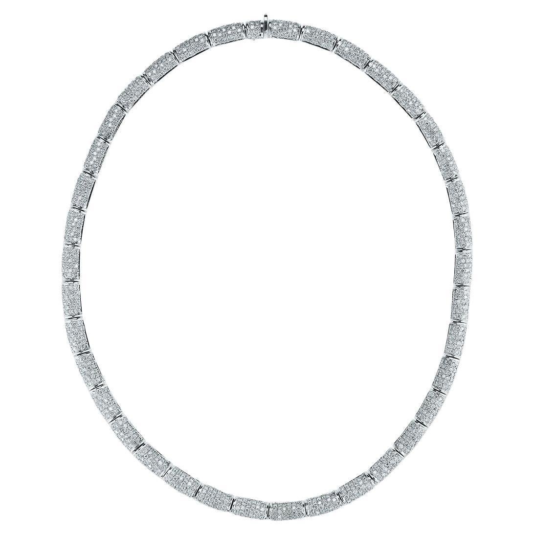 166.33ct Multi Color Stone and Diamond Necklace Set 18k White Gold For ...