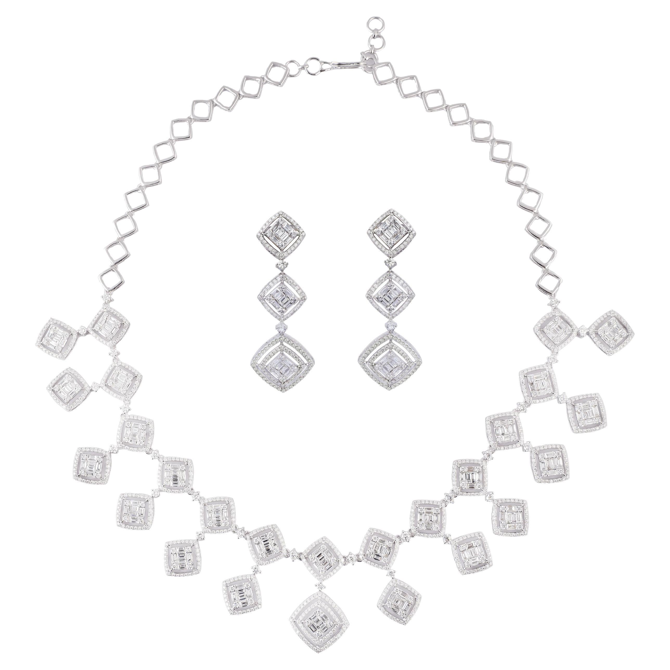 Diamond Necklace in 14k gold For Sale at 1stDibs