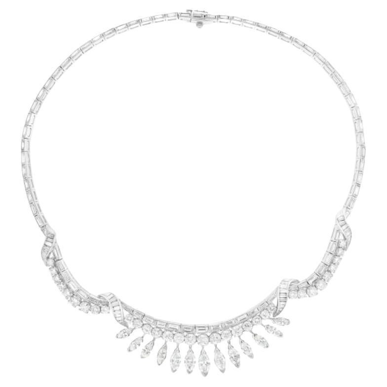 Important Diamond Cascade Necklace For Sale at 1stDibs | cascading ...