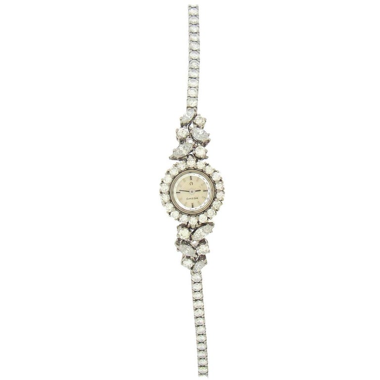 Diamond Omega Cocktail Watch, circa 1960s at 1stDibs