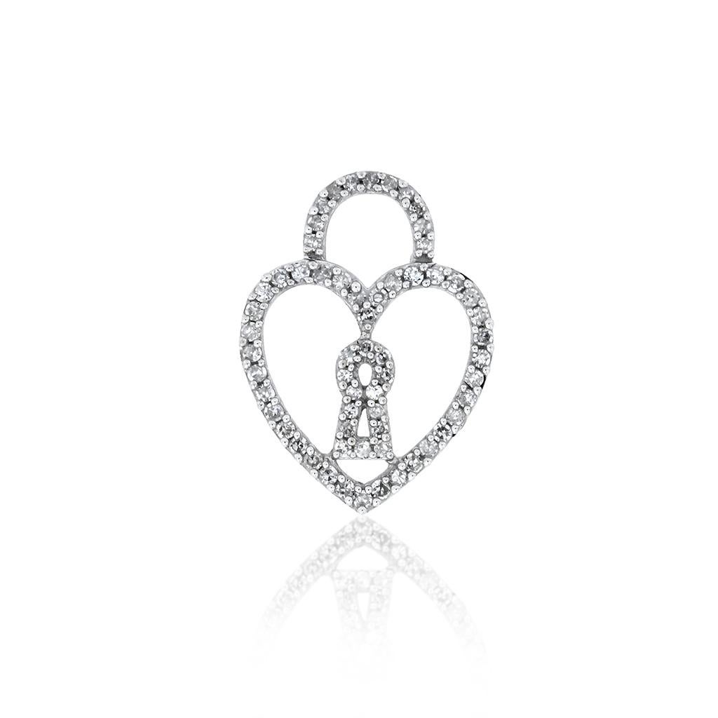 Platinum Diamond Open Heart Slide Pendant For Sale at 1stDibs | diamond ...