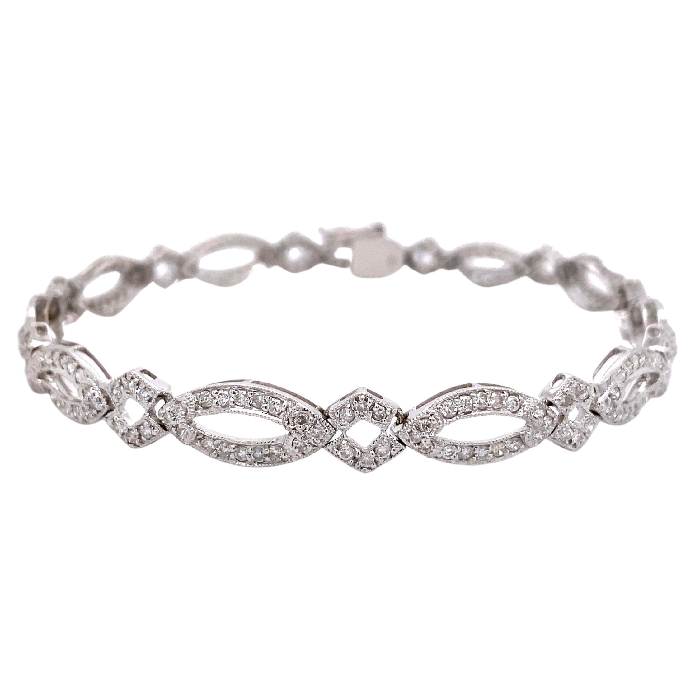 Hammered Open Link Gold Bracelet For Sale at 1stDibs