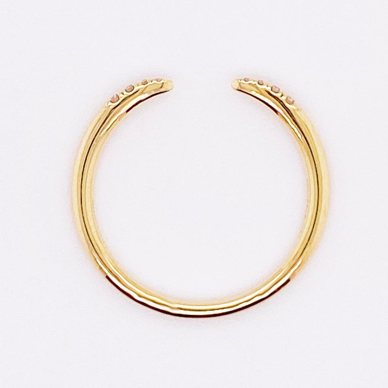 Customizable Diamond Open Ring, 14 Karat Yellow Gold Open Diamond ...