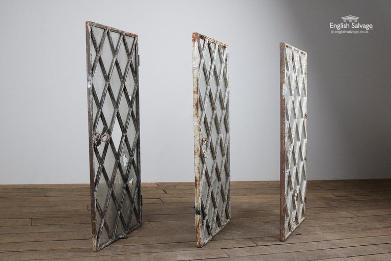 Diamond Patterned Georgian Iron Window Panels, 20th Century For Sale at ...
