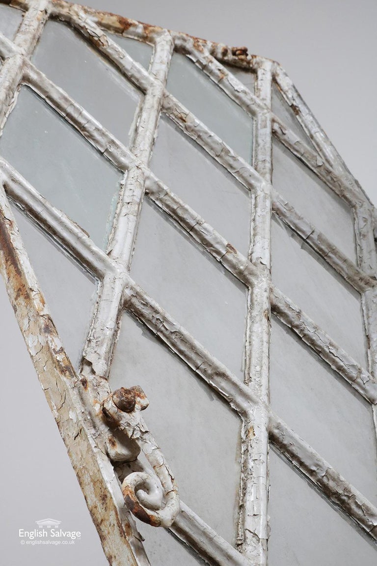 Diamond Patterned Georgian Iron Window Panels, 20th Century For Sale at ...