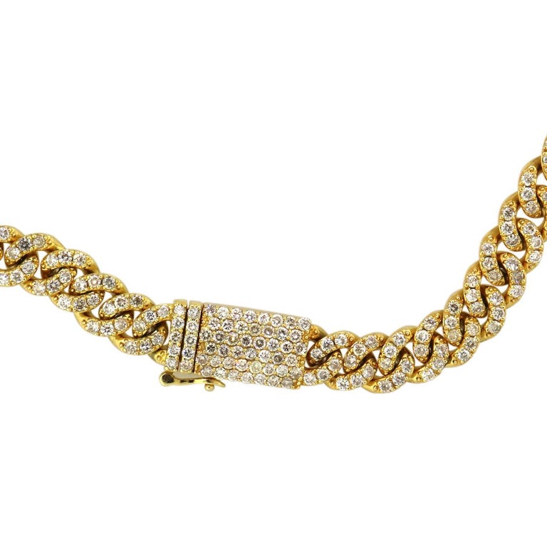Diamond Pave Cuban Link Necklace For Sale at 1stDibs | pave cuban link ...