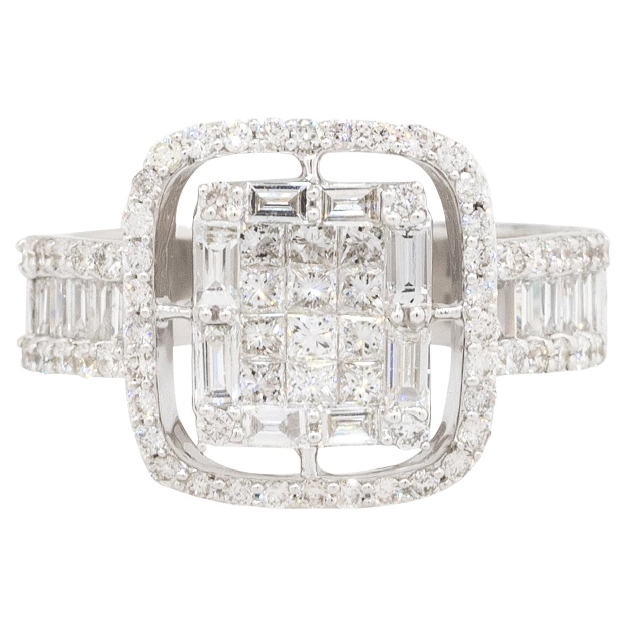 Diamond Pave' "Buckle" Ring in 14 Karat at 1stDibs