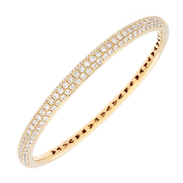Diamond Pave Gold Bracelet at 1stDibs
